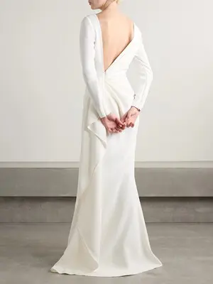 Elie Saab Draped Cady Gown