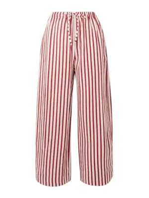 Faithfull The Brand Jones Striped Linen Wide-leg Pants