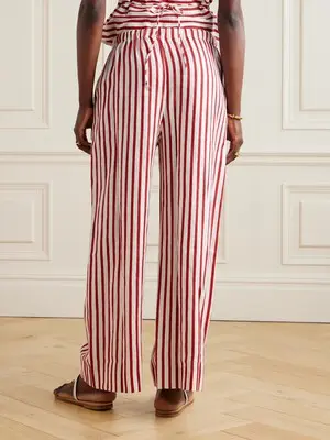 Faithfull The Brand Jones Striped Linen Wide-leg Pants
