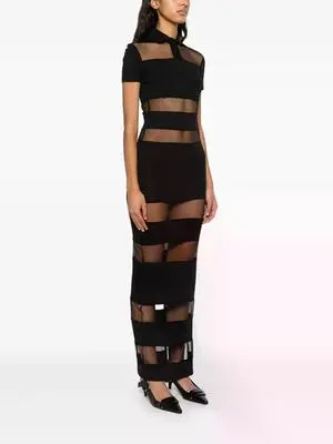 Coperni Striped Sheer Polo Dress