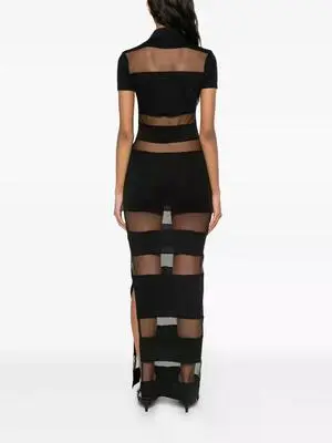 Coperni Striped Sheer Polo Dress