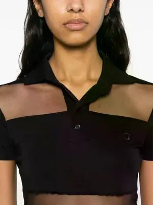 Coperni Striped Sheer Polo Dress