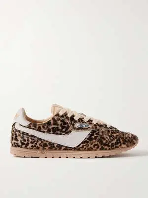 AUTRY Autry Windspin Leopard-print Calf Hair Sneakers Leopard Print