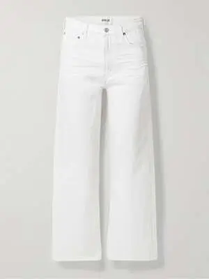 AGOLDE Ren High-rise Wide-leg Jeans - White