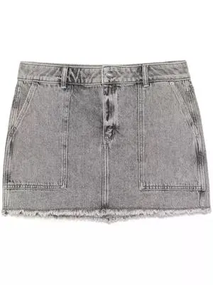 Grey Denim Skirts