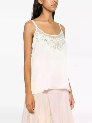 TWINSET Embroidered Satin Top
