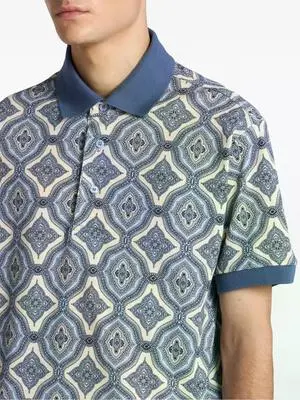 Etro Geometric-print Polo Shirt