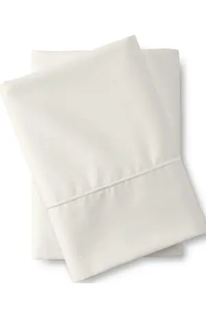 LANDS' END 400 Thread Count Premium Supima Cotton No Iron Pillow Cases Ivory