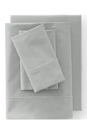 LANDS' END 400 Thread Count Premium Supima Cotton No Iron Pillow Cases Light Fog