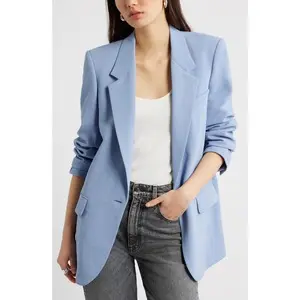 OPEN EDIT The Curator Relaxed Blazer - Blue Umbra