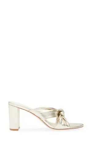 KOKO + PALENKI Paxton Metallic Leather Slide Sandal - Gold Metallic Leather