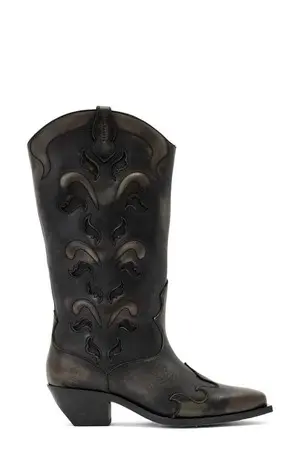 ALLSAINTS Dolly Western Boots - Etch Dark Brown