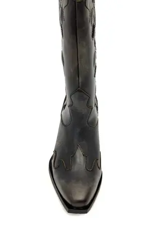 ALLSAINTS Dolly Western Boots - Etch Dark Brown