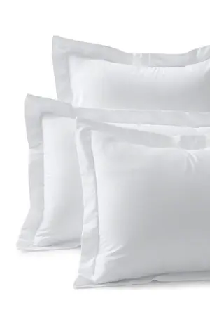 LANDS' END 400 Thread Count Premium Supima Cotton No Iron Sateen Pillow Sham - White