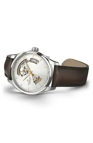 Hamilton Jazzmaster Open Heart Automatic Strap Watch - Silver