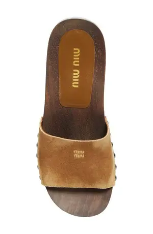 Miu Miu Clog Slide Sandal - Cannella