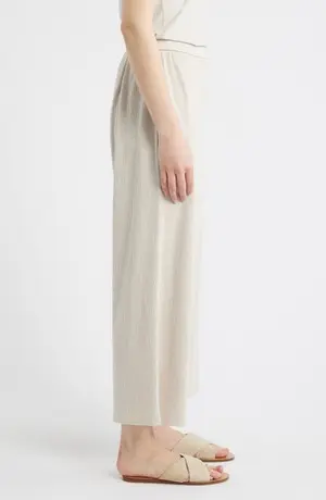 Eileen Fisher Jersey Ankle Wide Leg Pants