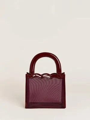 REFORMATION Emma Mini Bag Raffia Red