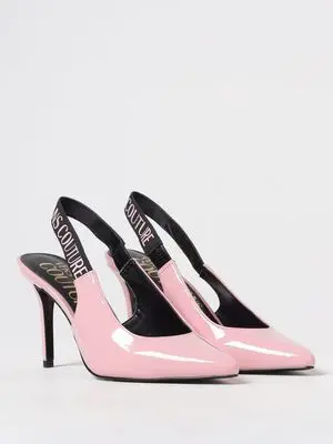 Versace Slingback Pumps With Logo Detailing - Pink