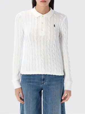 Polo Ralph Lauren Cable Knit Polo Shirt - White