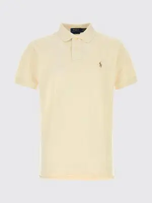 Polo Ralph Lauren Short-sleeved Cotton Polo Shirt With Embroidered Pony Logo - Cream