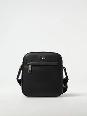 BOSS Leather Shoulder Bag - Black