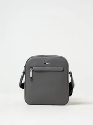 BOSS Boss Leather Shoulder Bag Charcoal