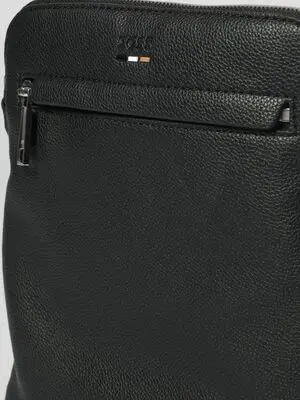 BOSS Leather Shoulder Bag - Black