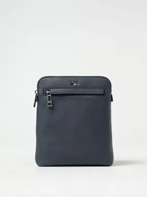 BOSS Boss Black Leather Shoulder Bag Gnawed Blue