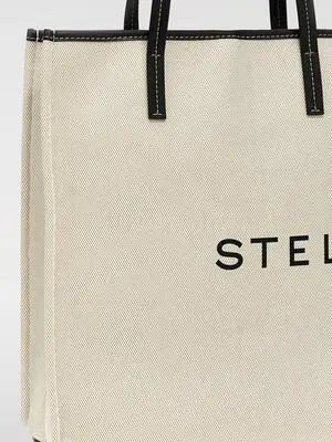 Stella McCartney Logo Canvas Tote - Beige