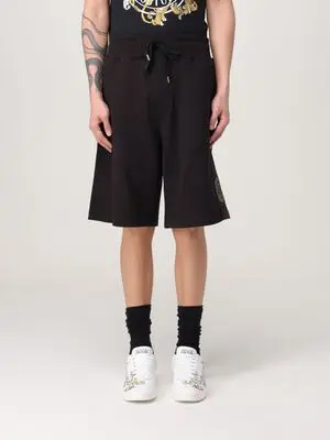 Versace Embroidered Logo Shorts - Black