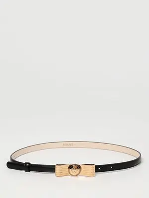 Versace Leather Skinny Belt With Gold Tone Medusa Buckle