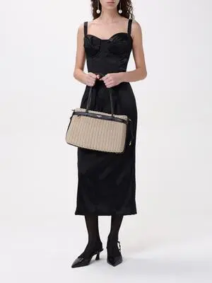 Dolce & Gabbana Woven Shoulder Bag - Beige