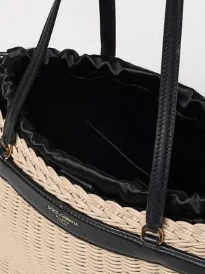 Dolce & Gabbana Woven Shoulder Bag - Beige