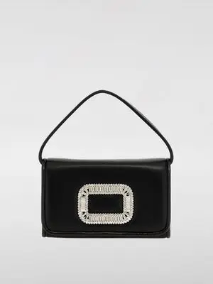 ROGER VIVIER Embellished Clasp Mini Bag - Black