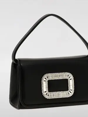 ROGER VIVIER Embellished Clasp Mini Bag - Black