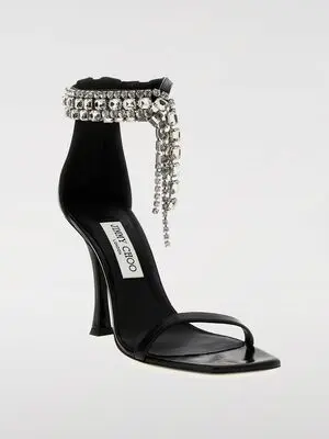 JIMMY CHOO Embellished Stiletto Heeled Sandals - Black