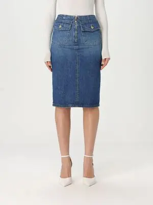 Elisabetta Franchi Denim Pencil Skirt