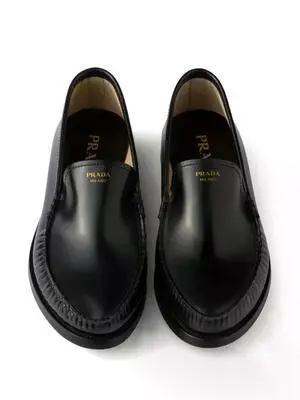 Prada Brushed Leather Loafers