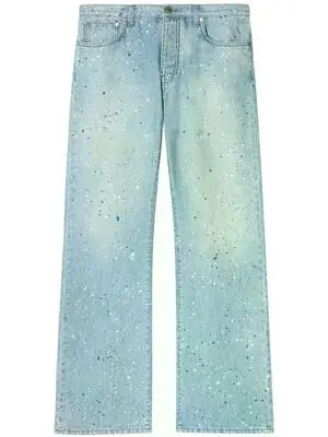 Off-White Paint Splatter Straight Leg Jeans