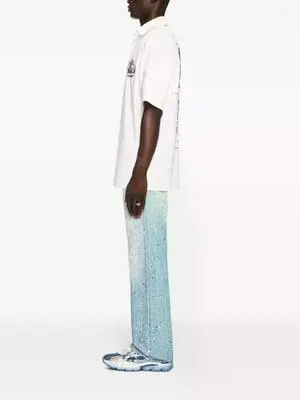 Off-White Paint Splatter Straight Leg Jeans