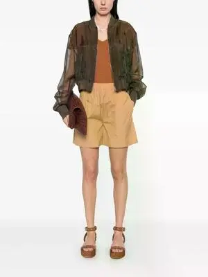 Max Mara Poplin Shorts - Brown