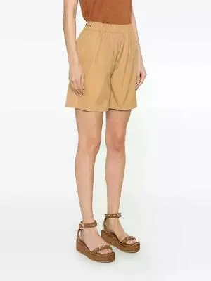 Max Mara Poplin Shorts - Brown