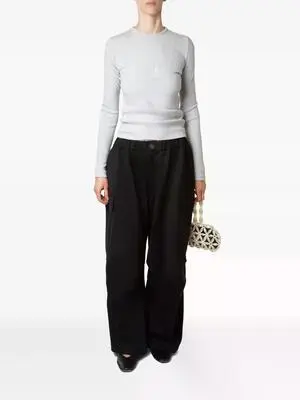 0711 TBILISI Straight-leg Cargo Trousers - Black