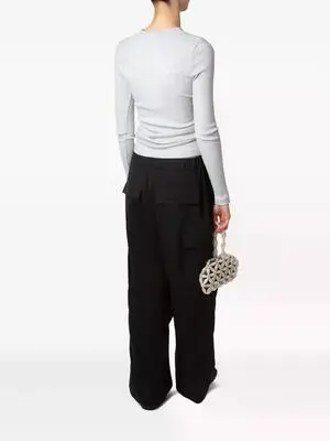 0711 TBILISI Straight-leg Cargo Trousers - Black