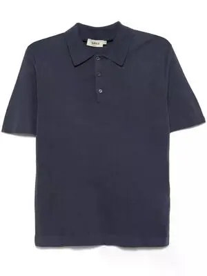 Altea Fine-knit Polo Shirt - Blue