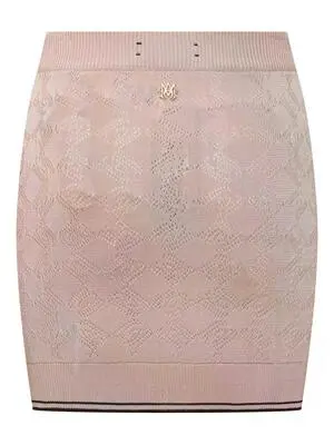 Amiri Pointelle-knit Mini Skirt