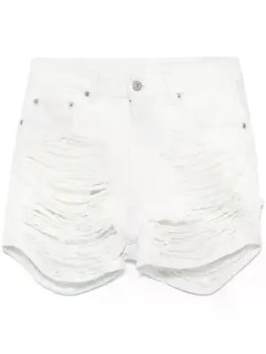 MAISON MARGIELA Distressed Denim Shorts - White