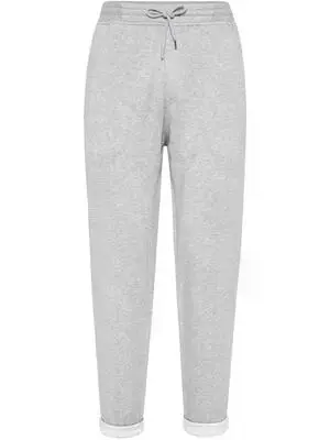 Brunello Cucinelli Ribbed Track Pants - Grey