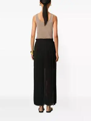 AMI Paris Long Pleated Skirt - Black